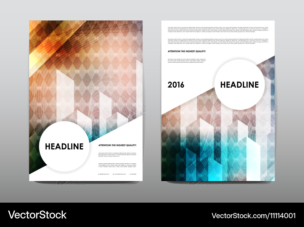 Brochure layout template flyer design Royalty Free Vector