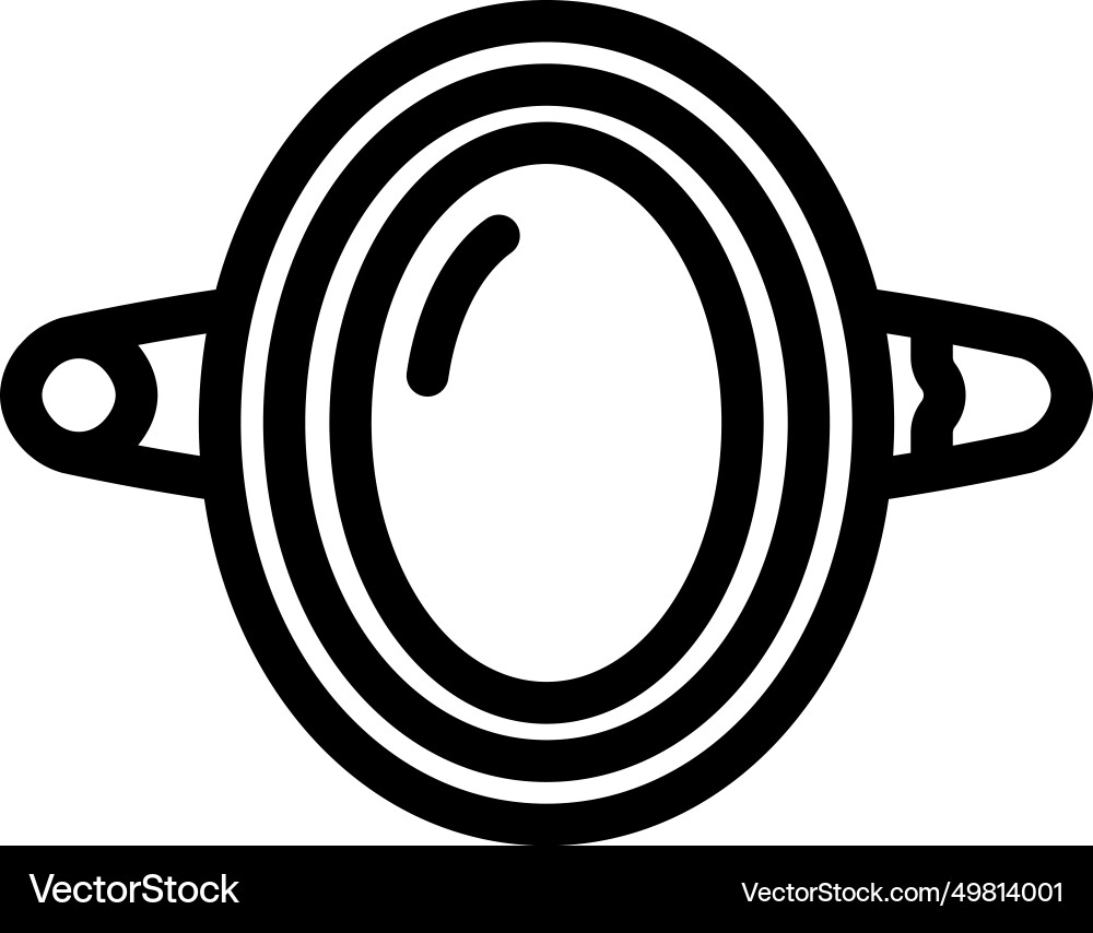 Brooch jewelry line icon Royalty Free Vector Image