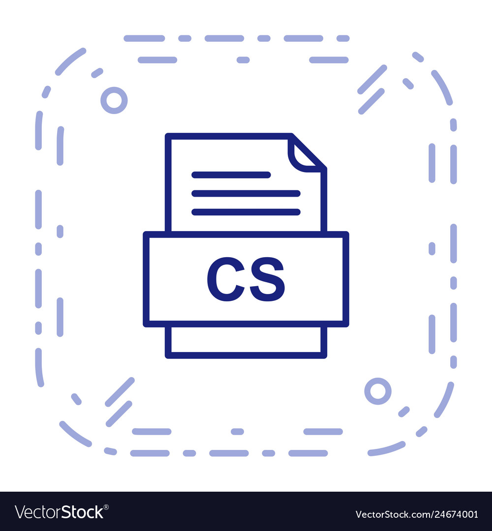 Cs file document icon Royalty Free Vector Image
