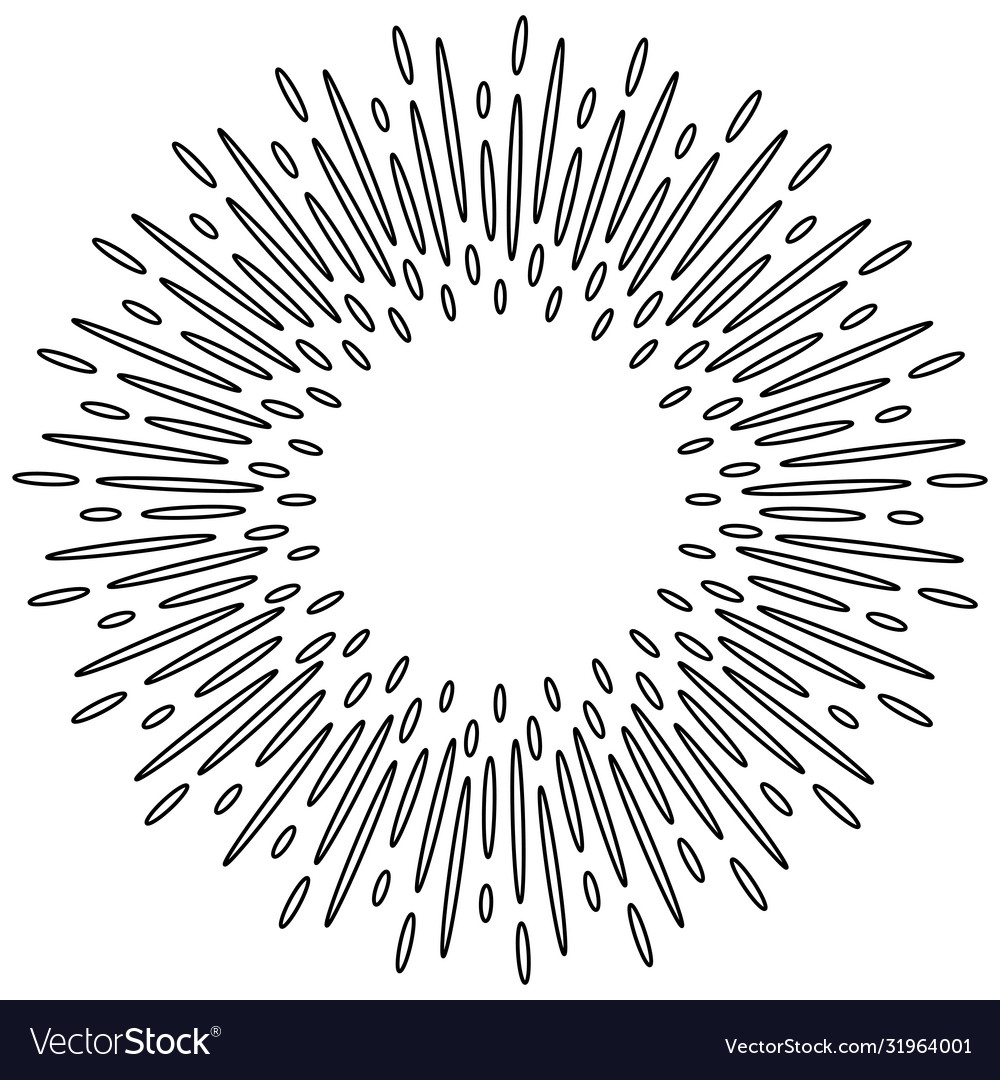 Design elements sunburst explosion effect Vector Image