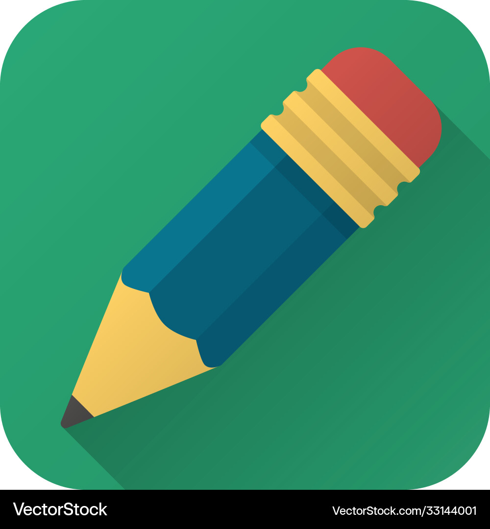 Flat icon toy pencil Royalty Free Vector Image