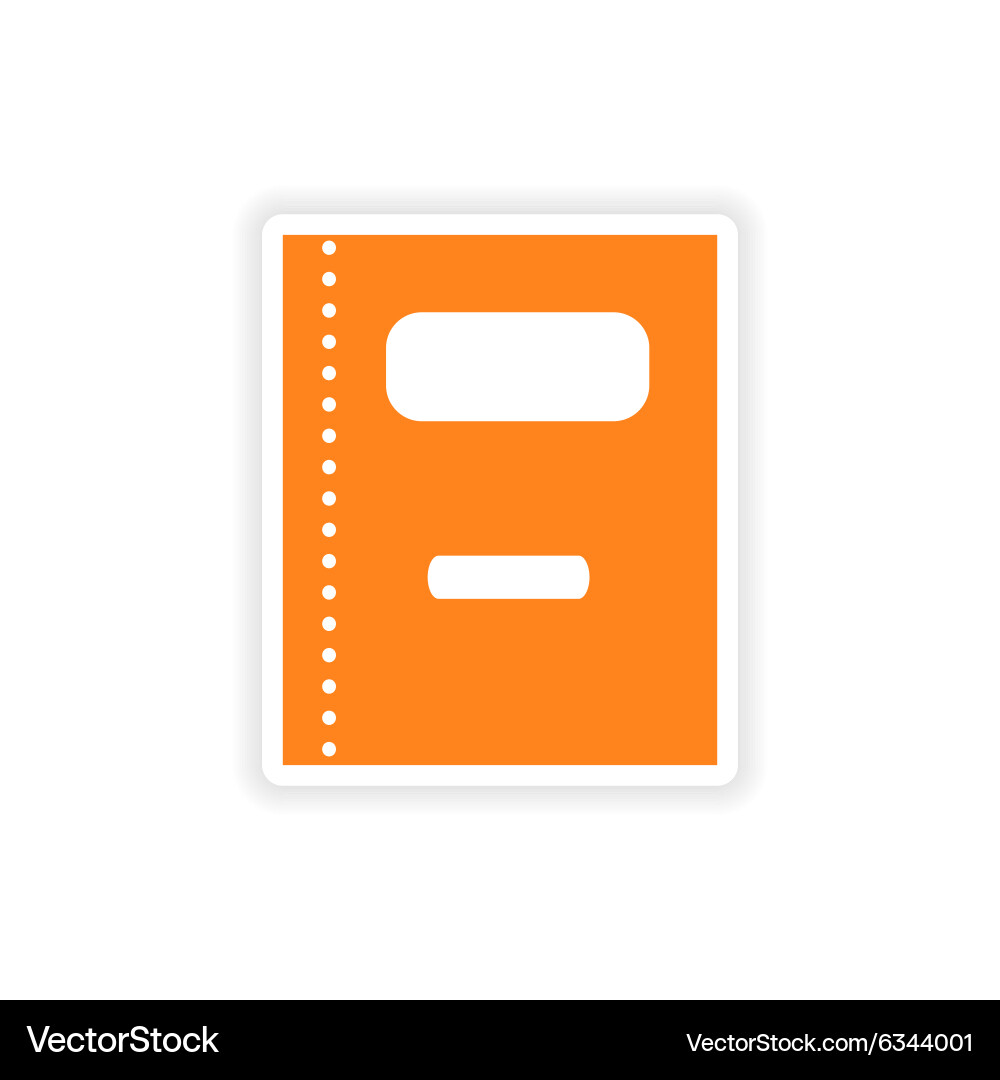 Icon sticker realistic design on paper book Vector Image