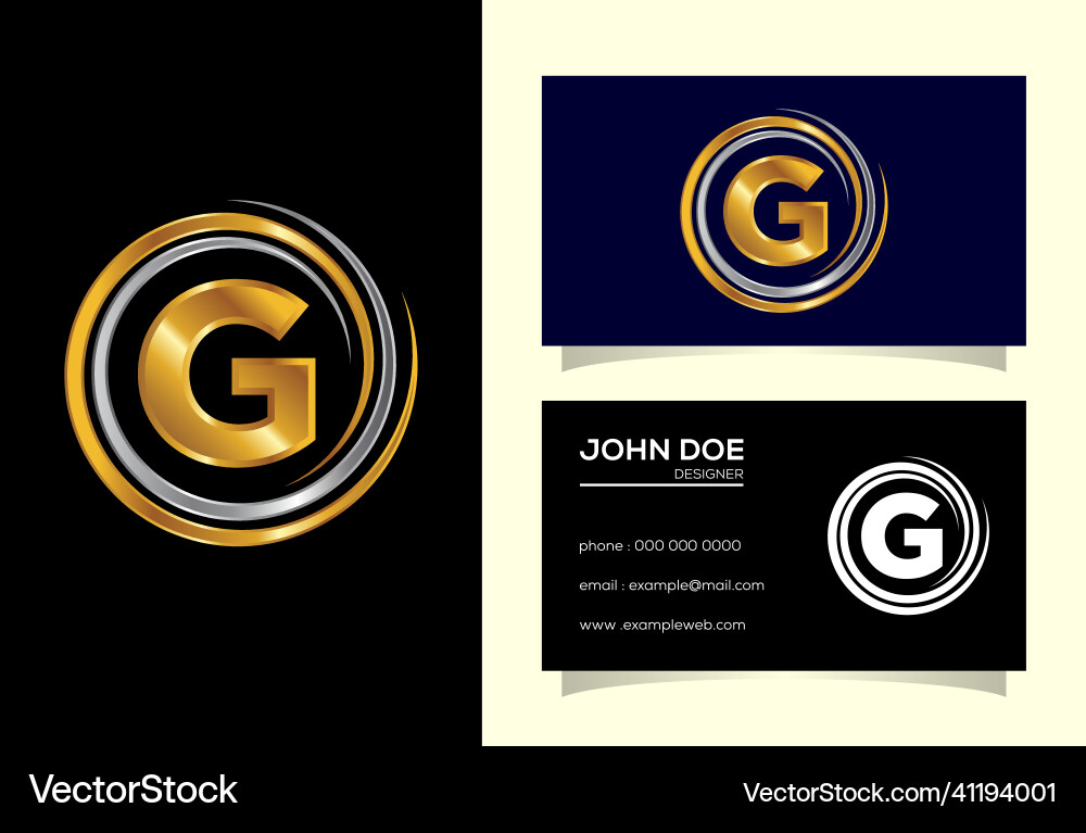 Initial g monogram alphabet in the spiral swirl Vector Image