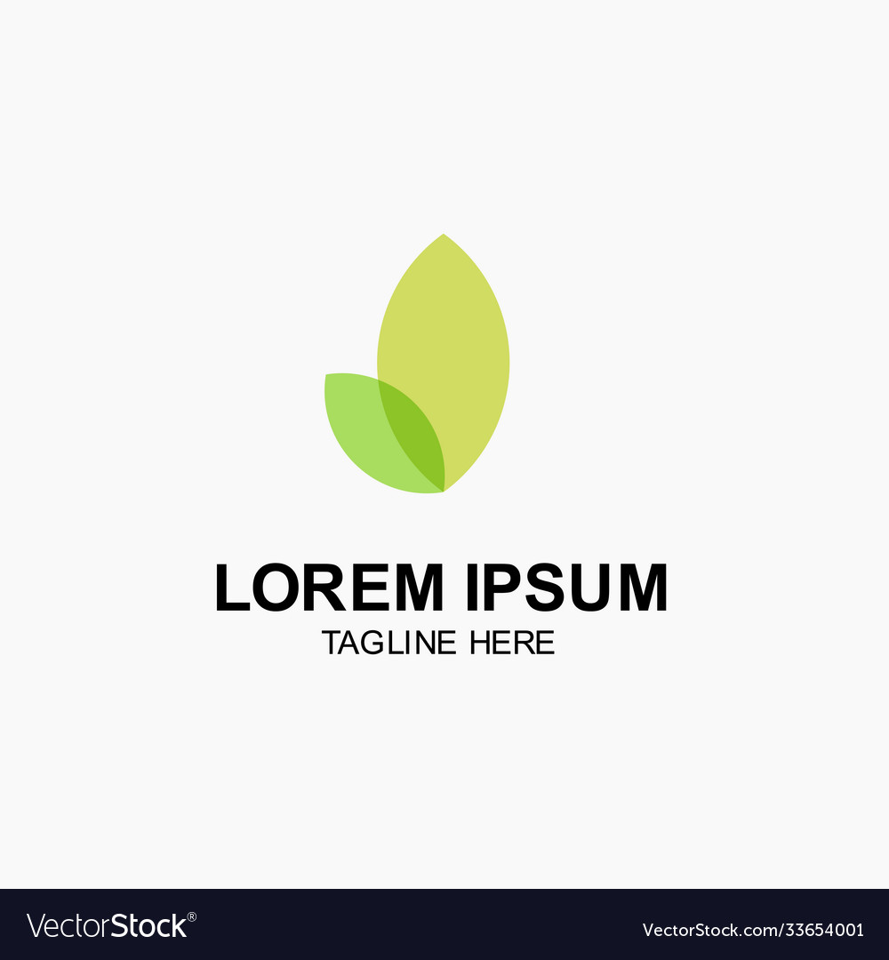 Leaf logo template design Royalty Free Vector Image