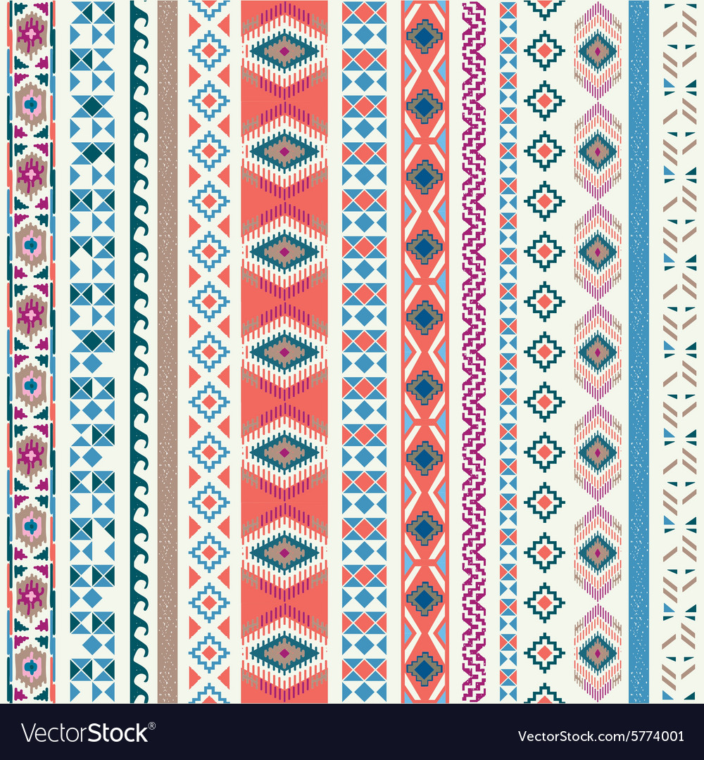 Seamless pattern tribal set Royalty Free Vector Image