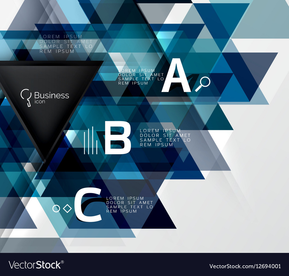 Triangle abstract background Royalty Free Vector Image