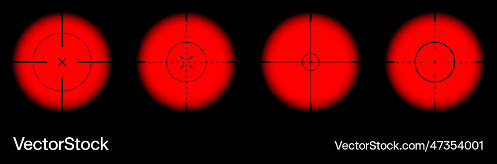 Various weapon thermal infrared sights sniper Vector Image
