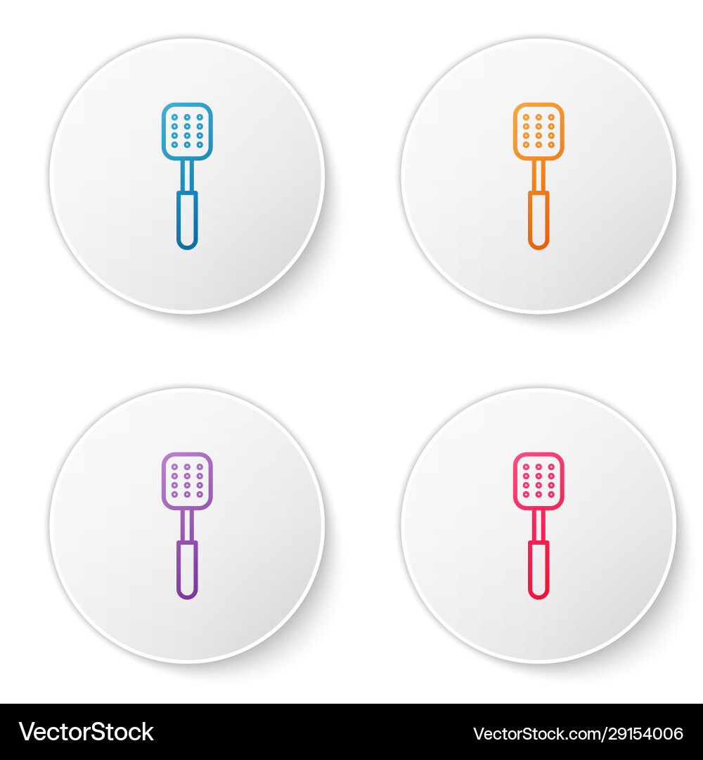 Color line spatula icon isolated on white Vector Image