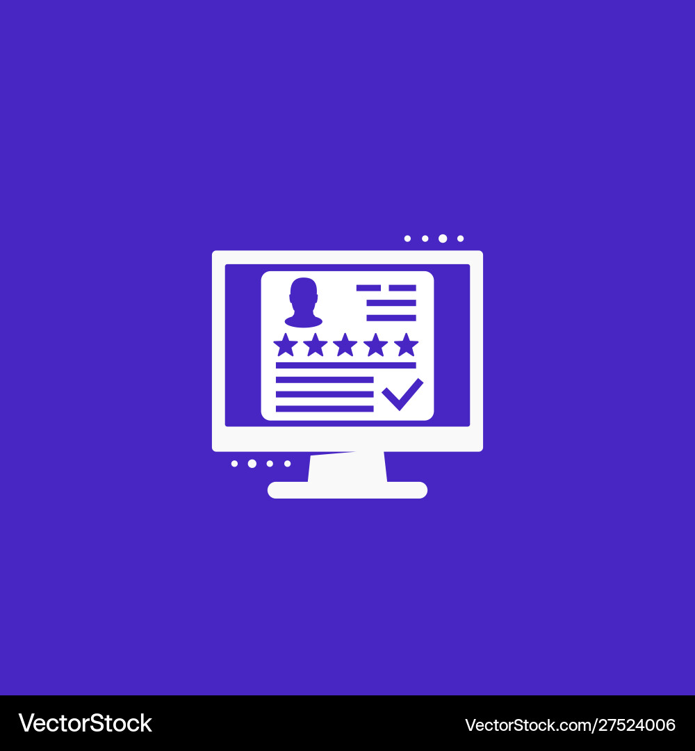 Credit score and rating icon Royalty Free Vector Image