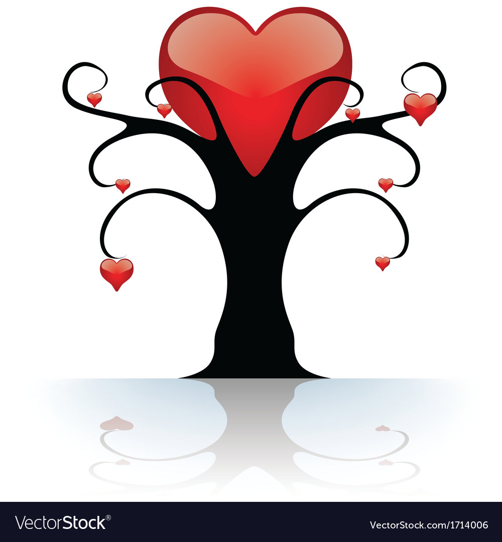 Heart tree Royalty Free Vector Image - VectorStock