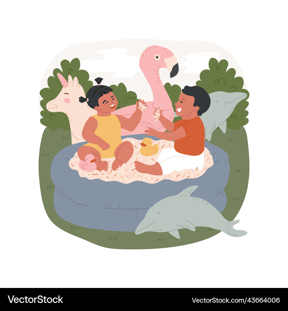 Inflatable toys isolated cartoon Royalty Free Vector Image