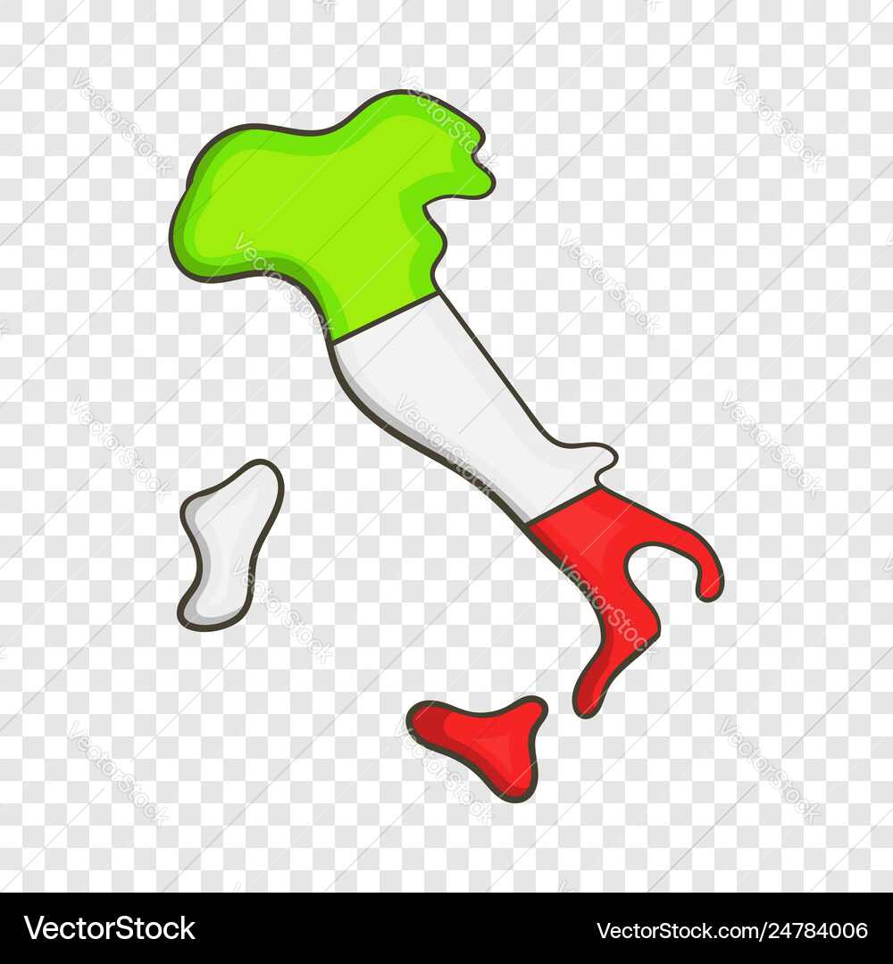 Italy map with flag icon cartoon style Royalty Free Vector