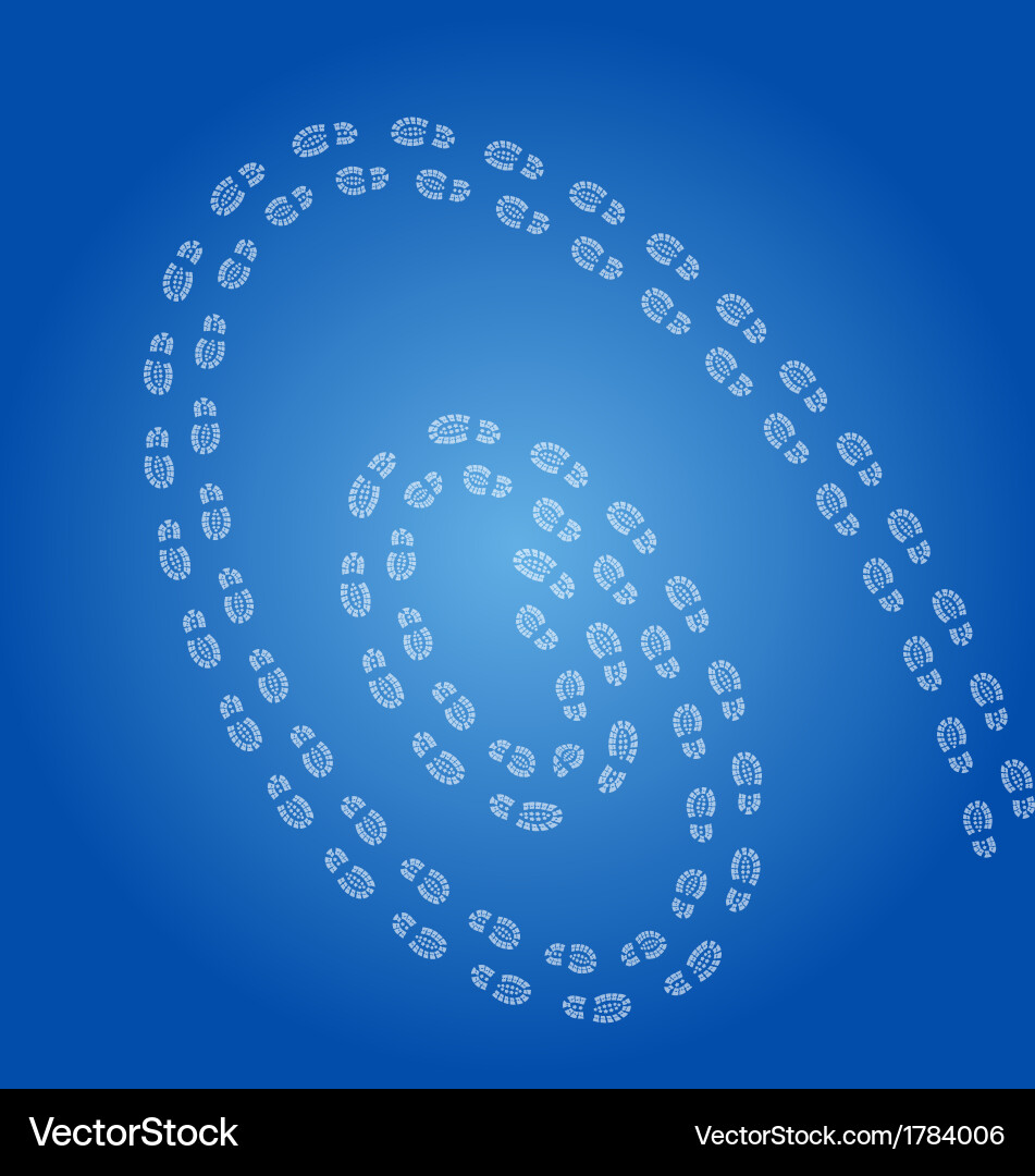 Shoe footprints background Royalty Free Vector Image