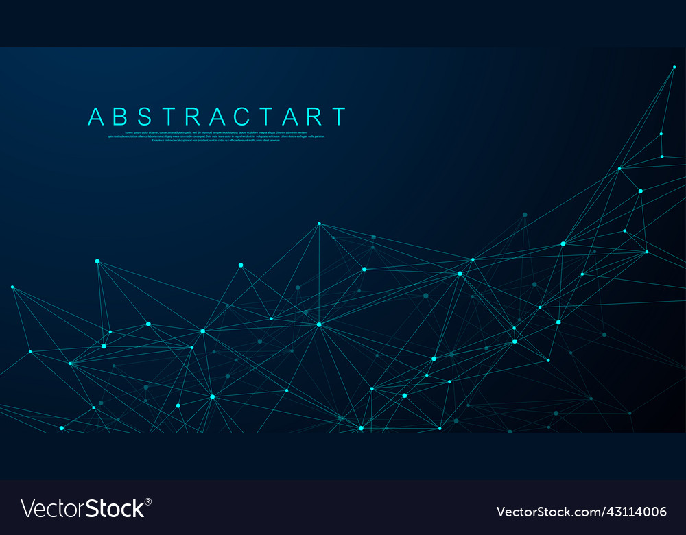 Technology abstract lines and dots connection Vector Image