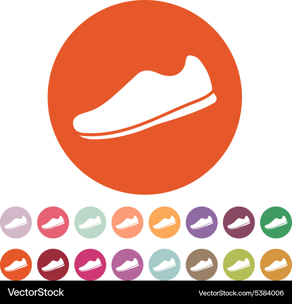 The sneaker icon Shoes symbol Flat Royalty Free Vector Image