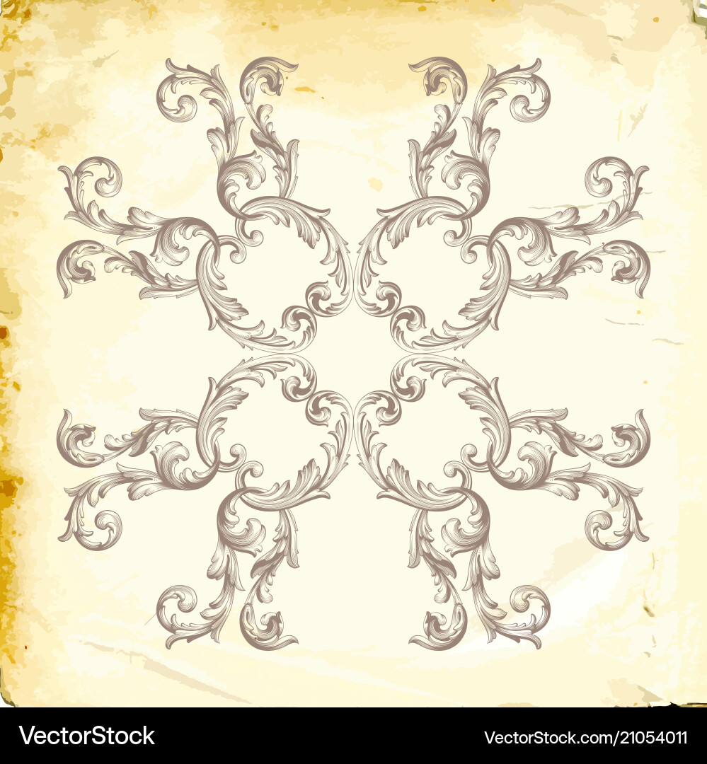 Baroque of vintage elements for design Royalty Free Vector