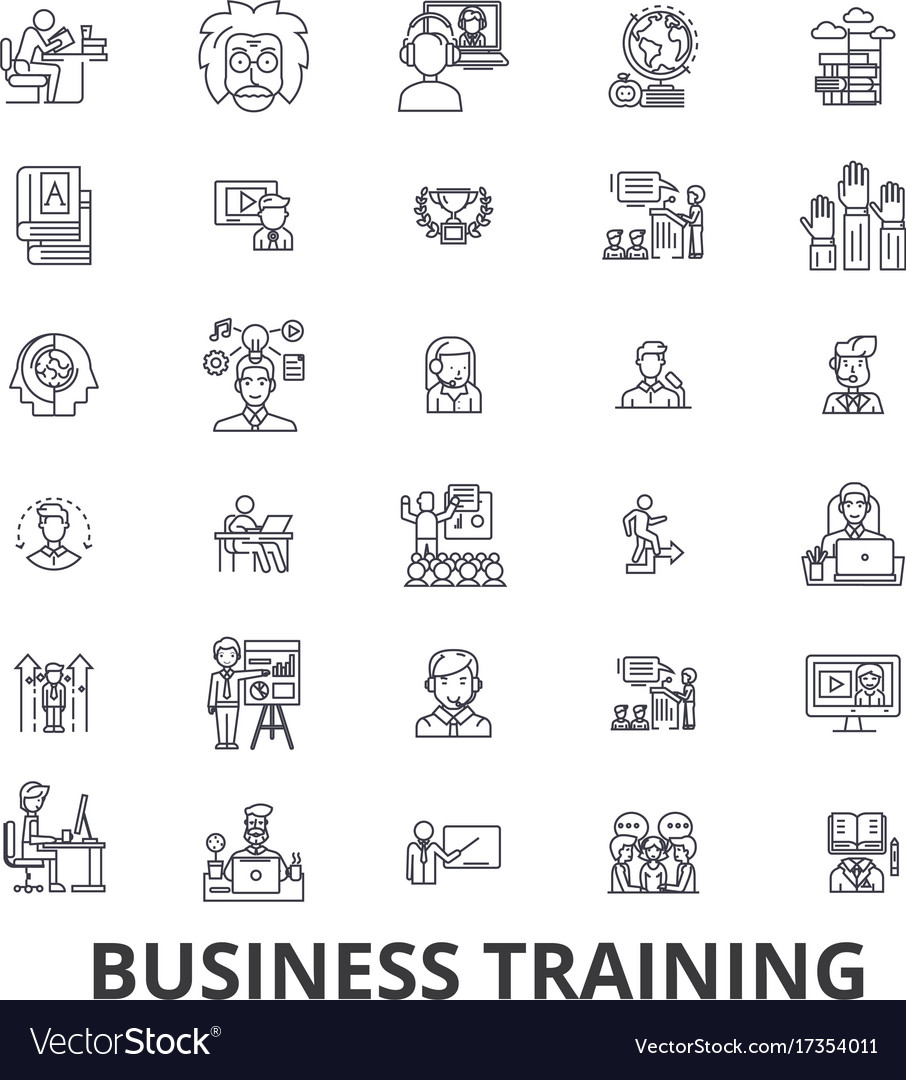 Business training session learning Royalty Free Vector Image