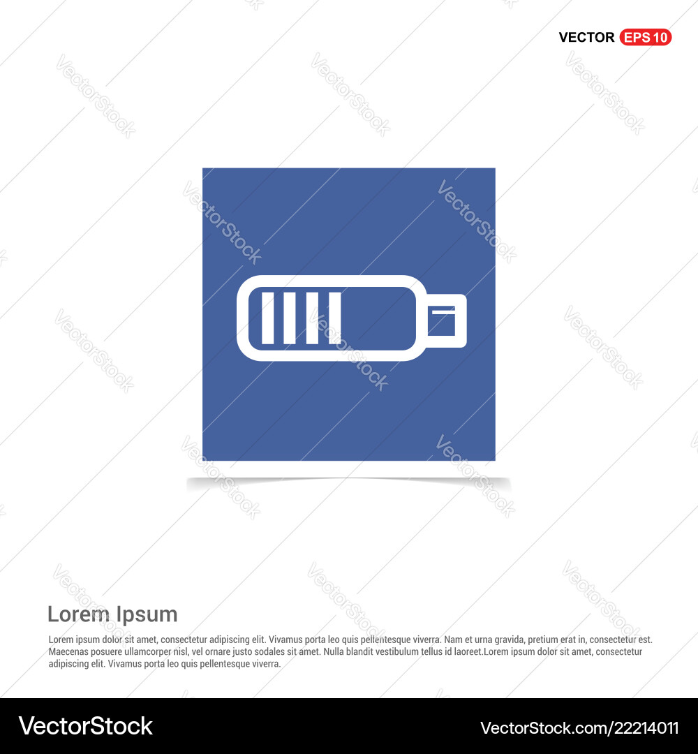 Charging battery icon - blue photo Royalty Free Vector Image