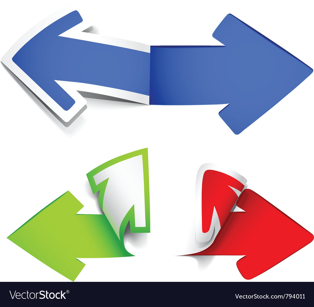 Colour arrows Royalty Free Vector Image - VectorStock