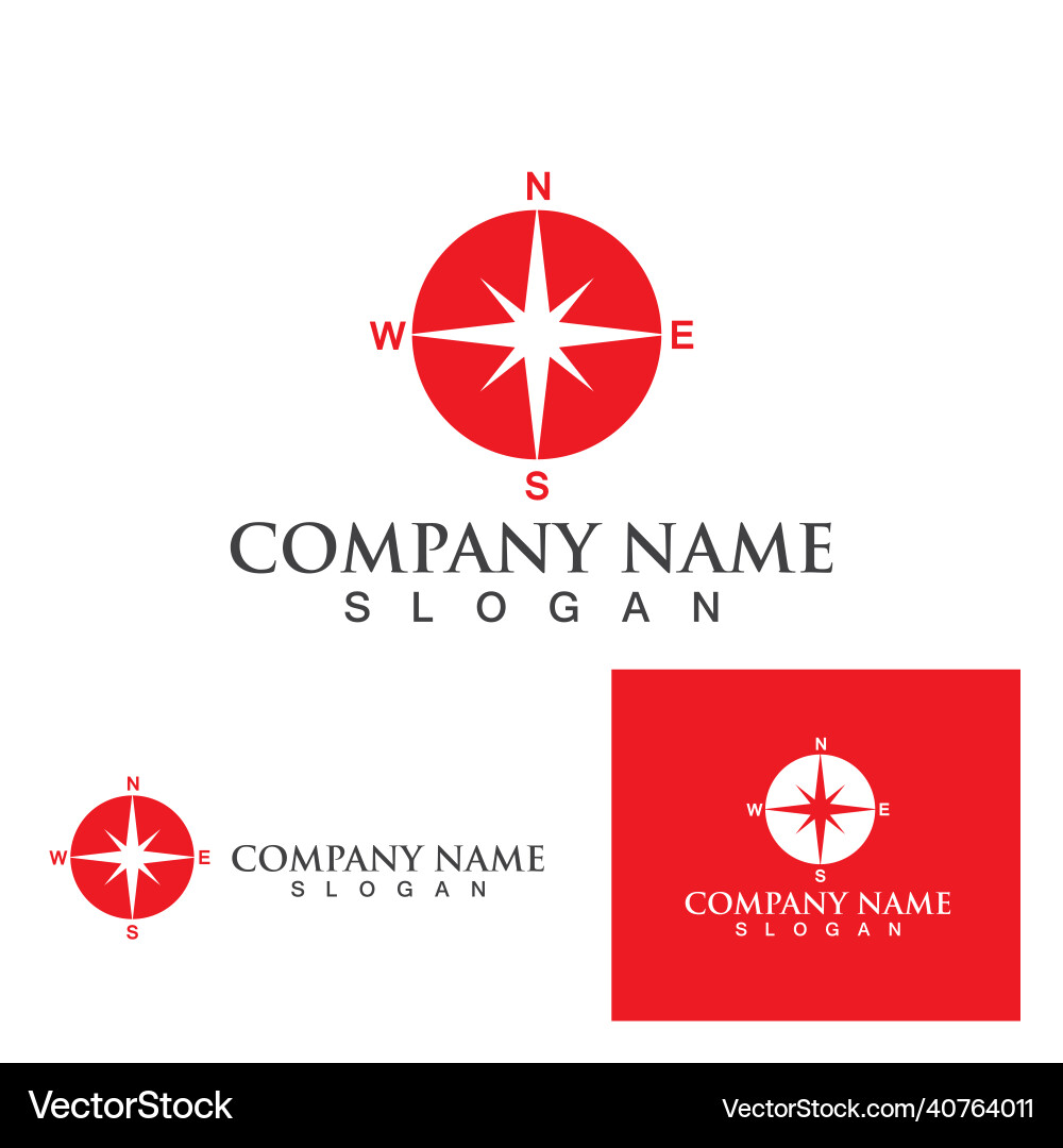 Compass logo signs and symbols Royalty Free Vector Image