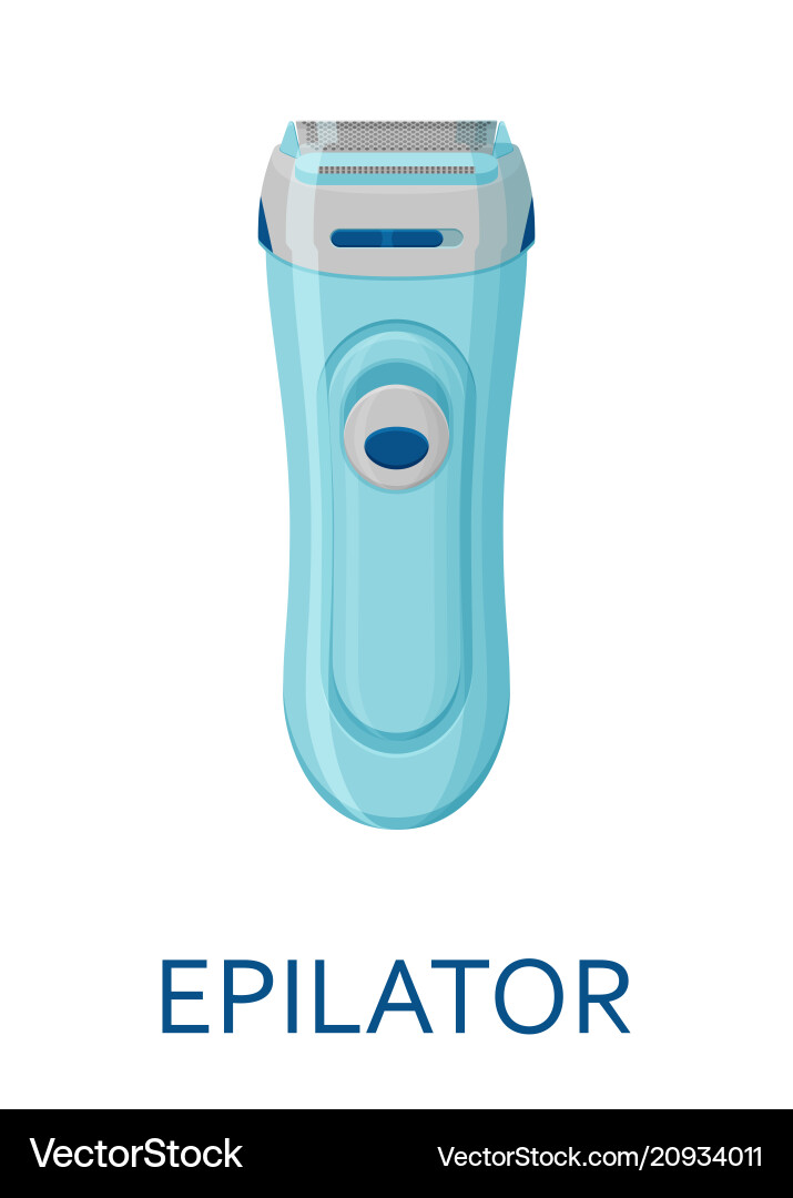 Female shaving epilator isolated on white Vector Image