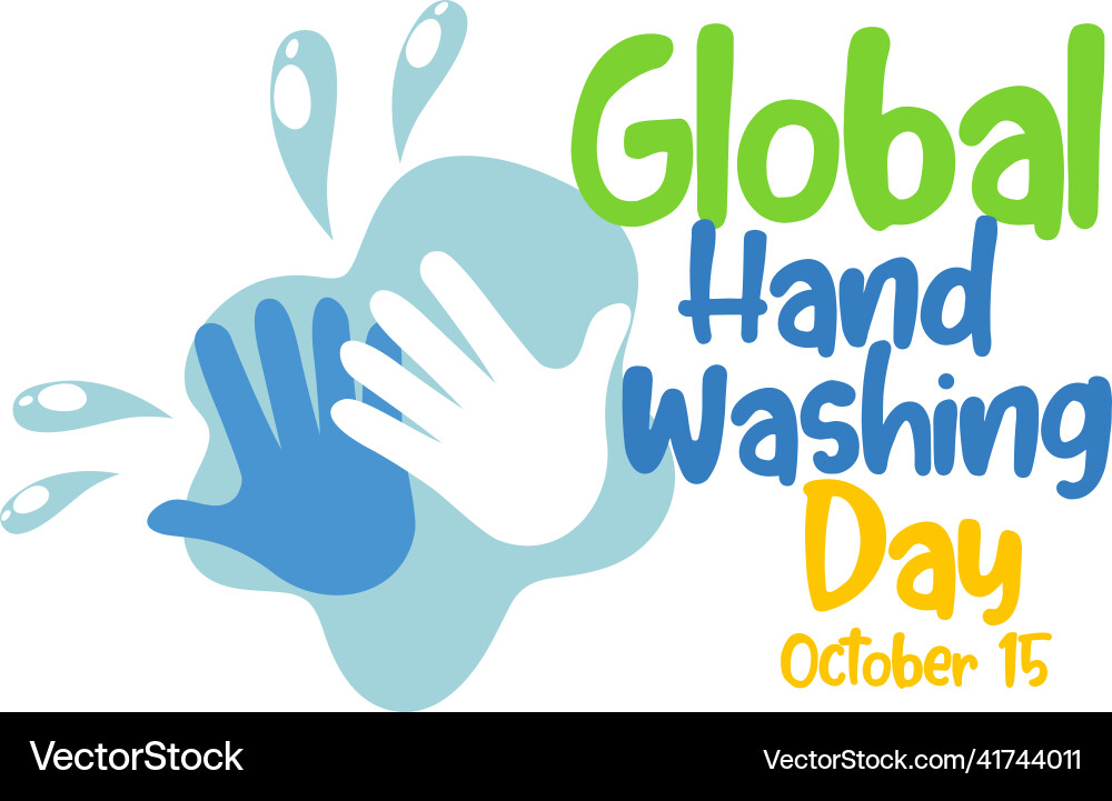 Global handwashing day banner design Royalty Free Vector