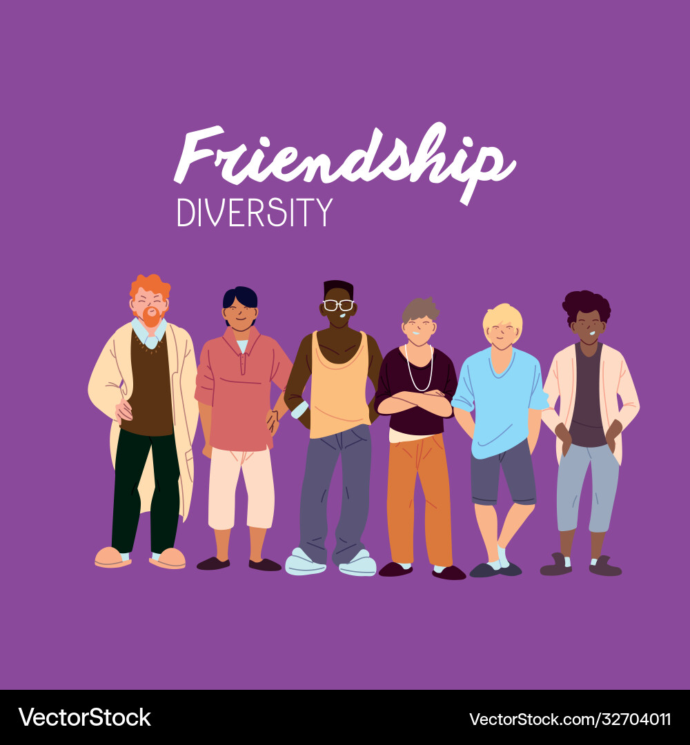 Men cartoons cultural diversity design Royalty Free Vector