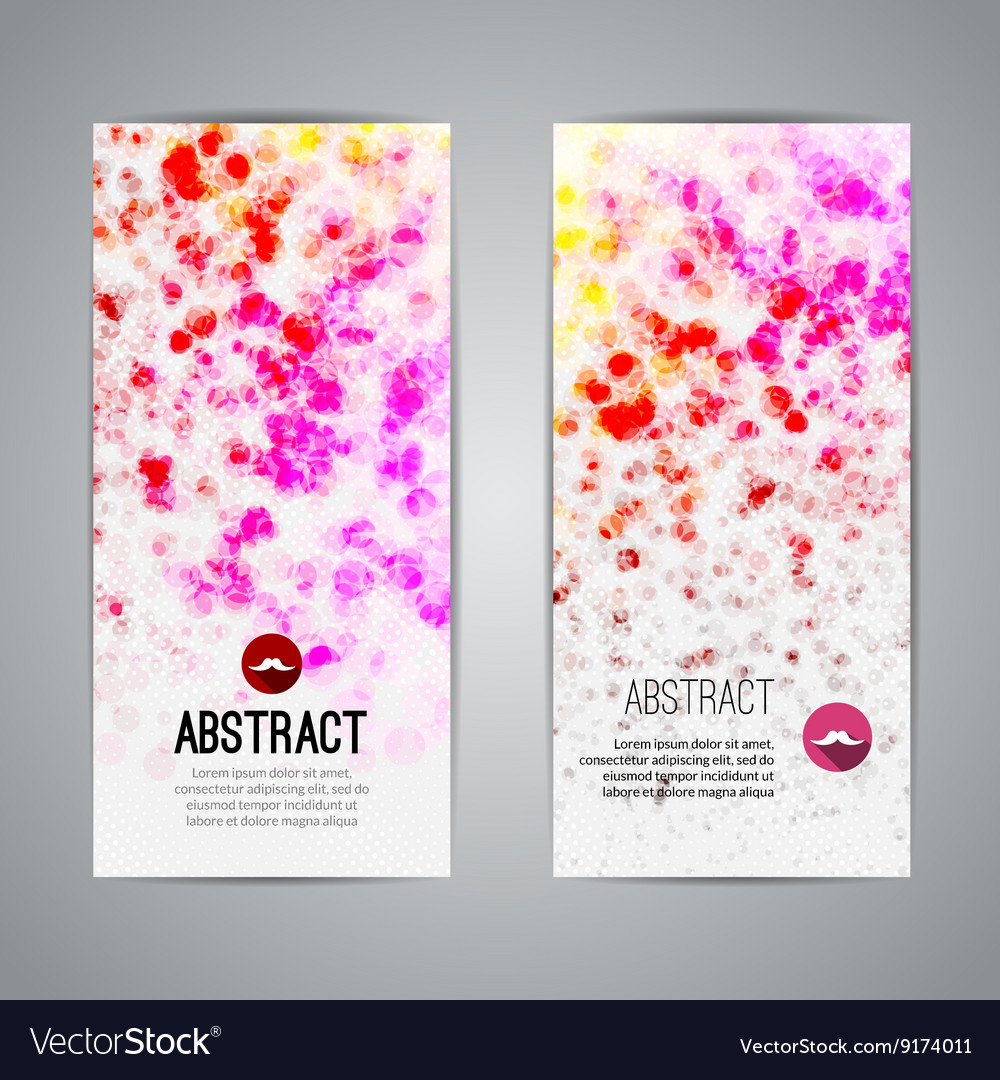 Set of poster banners templates with dots Vector Image