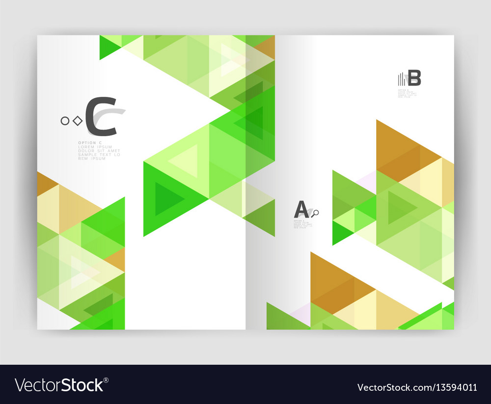 Triangle print template Royalty Free Vector Image