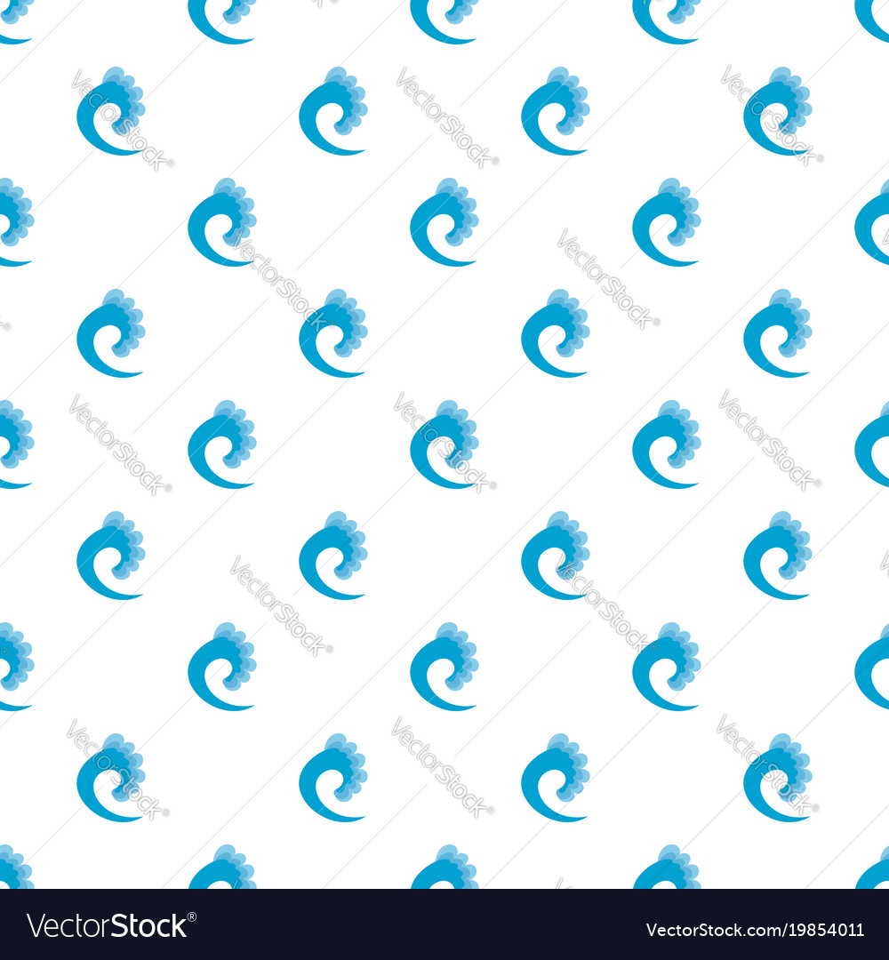 Wave ocean pattern seamless Royalty Free Vector Image