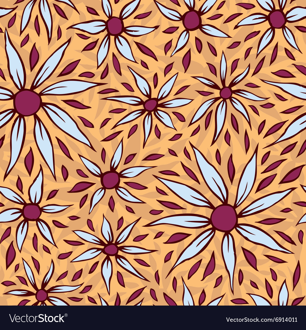 White aster seamless pattern Royalty Free Vector Image