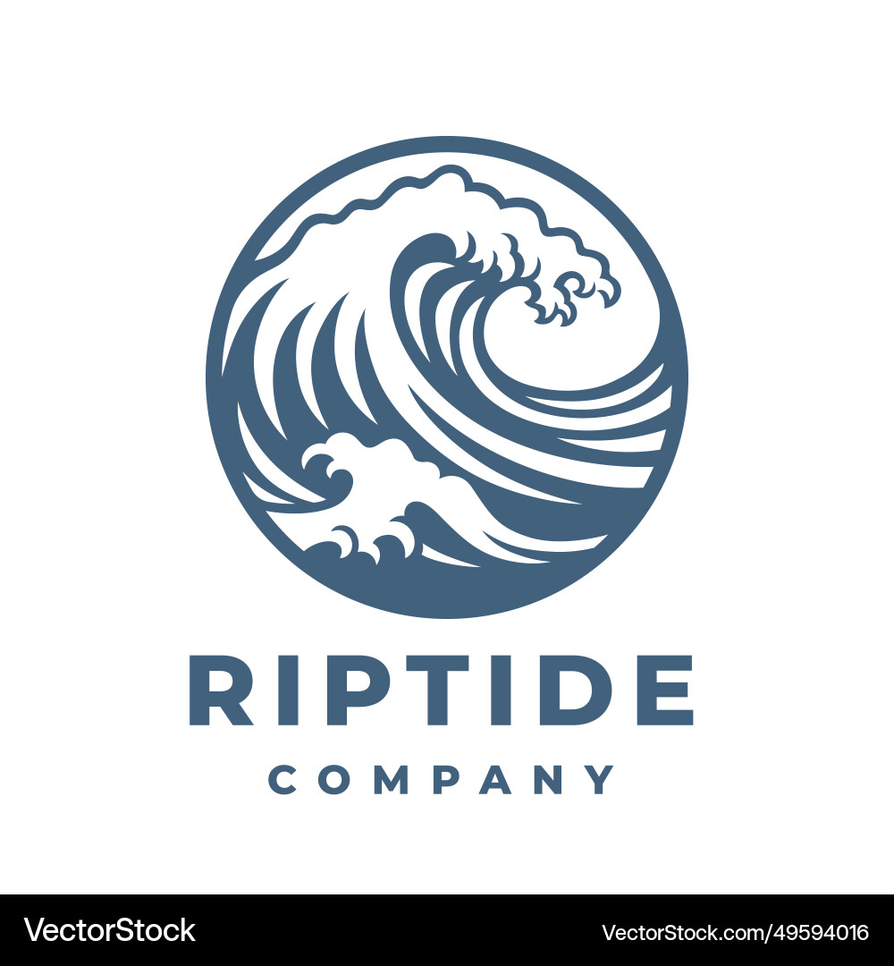 Breaking wave logo Royalty Free Vector Image - VectorStock