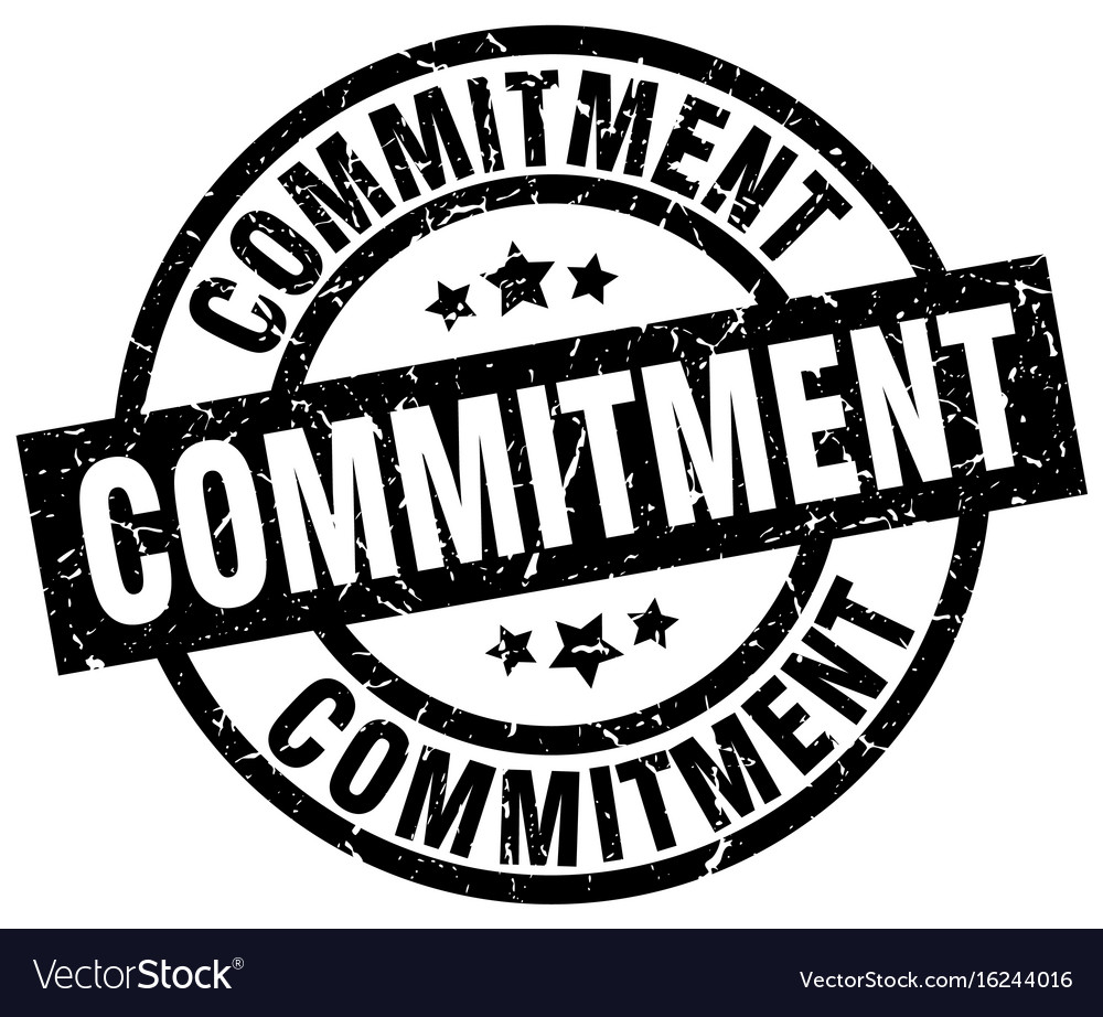 Commitment round grunge black stamp Royalty Free Vector