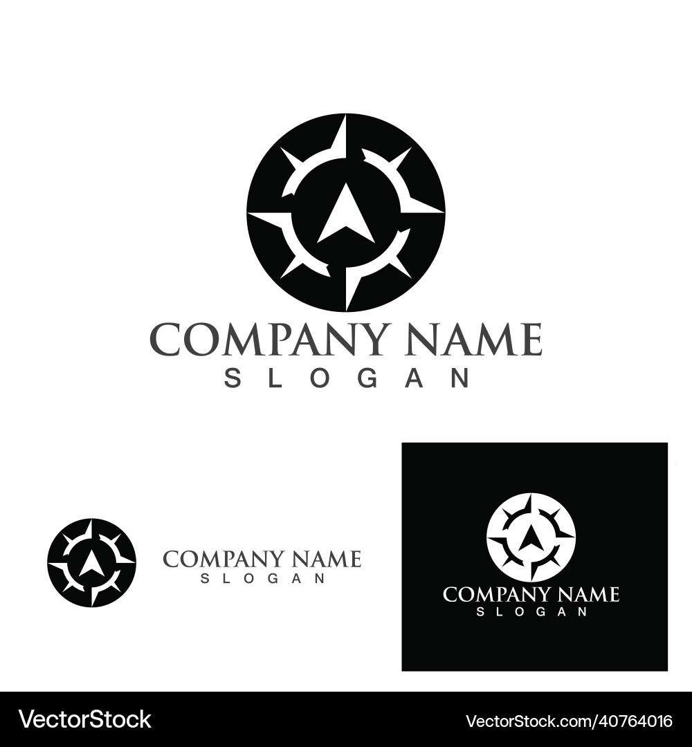 Compass logo signs and symbols Royalty Free Vector Image
