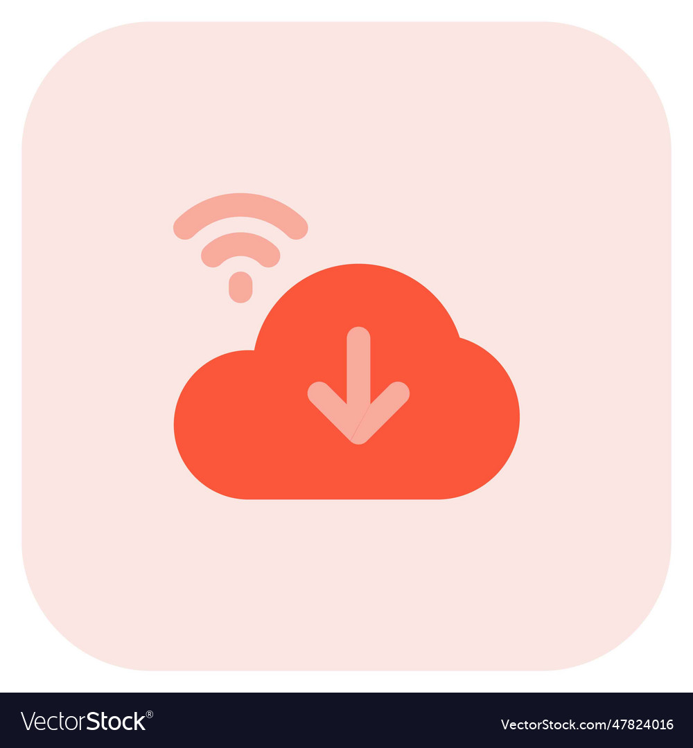 Downloading information from wireless cloud Vector Image Downloading information from wireless cloud Vector Image