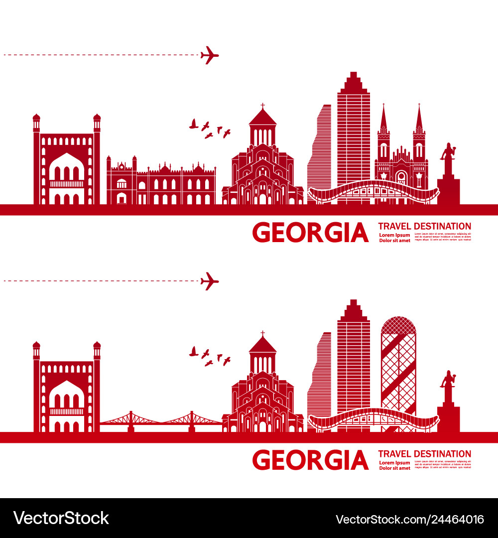 Georgia travel destination Royalty Free Vector Image