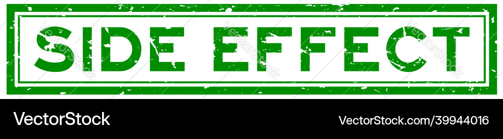 Grunge green side effect word square rubber seal Vector Image
