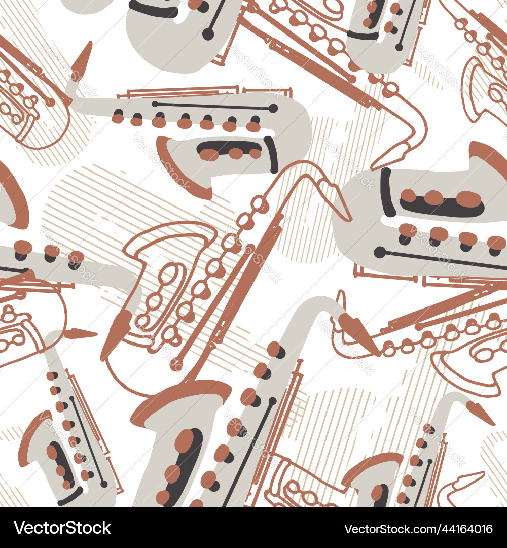 Retro saxophone musical instrument graphic Vector Image