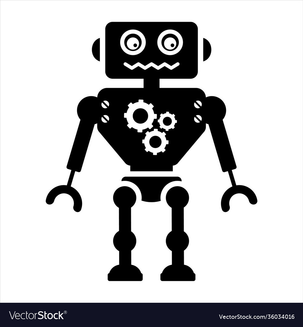 Robot processing Royalty Free Vector Image - VectorStock