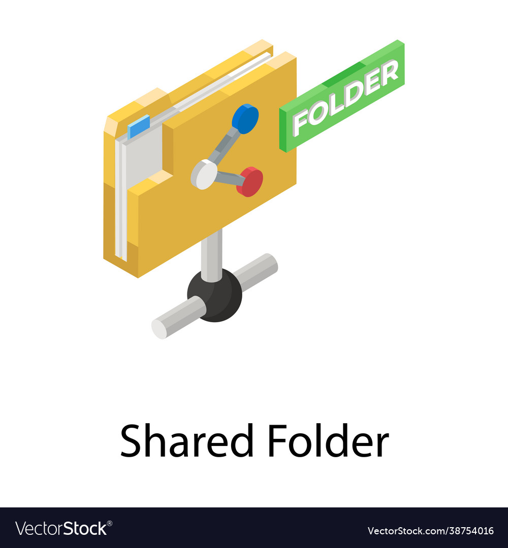 Shared folder Royalty Free Vector Image - VectorStock
