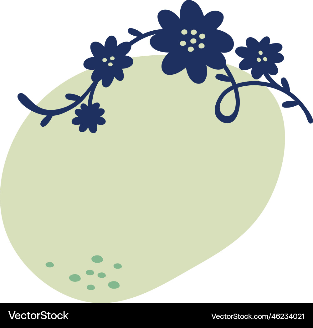 Abstract shape of branch floral frame design Vector Image