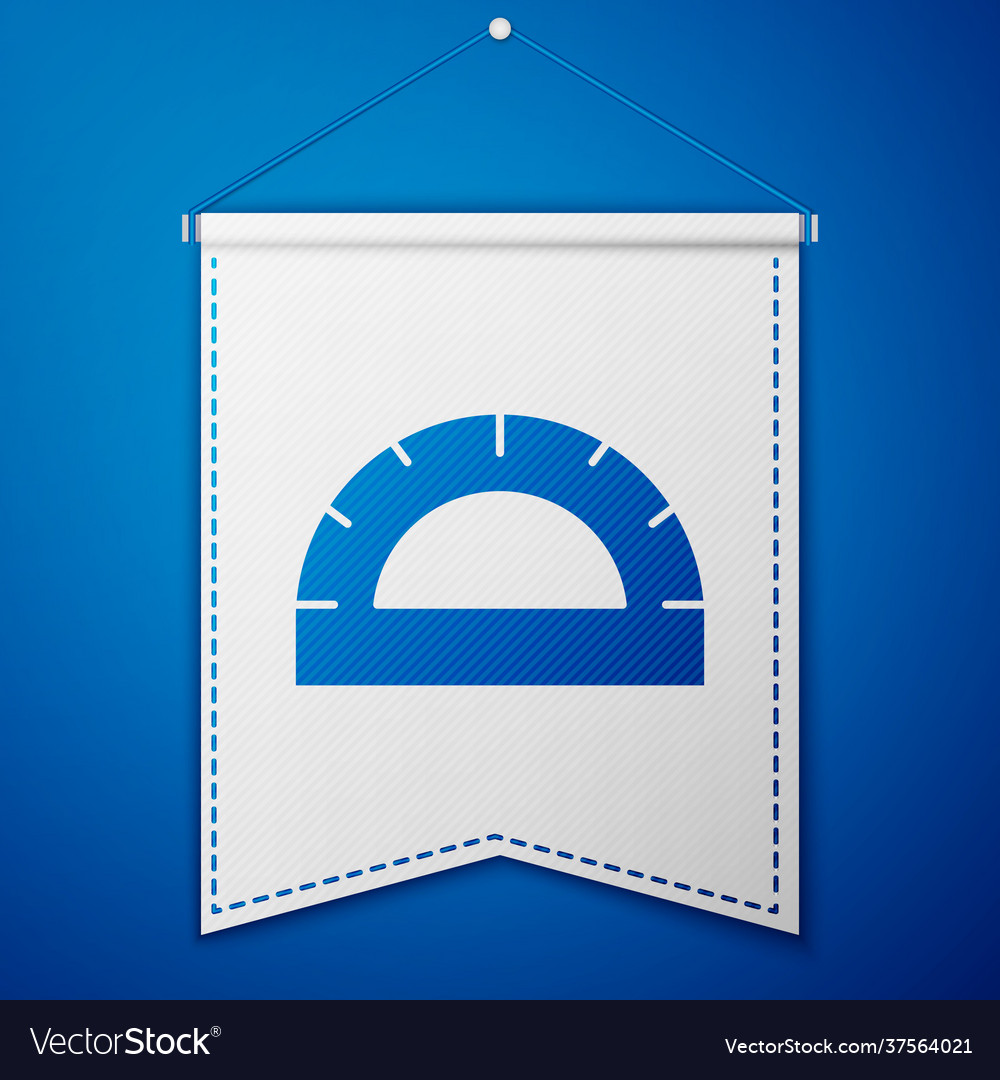 Blue protractor grid for measuring degrees icon Vector Image