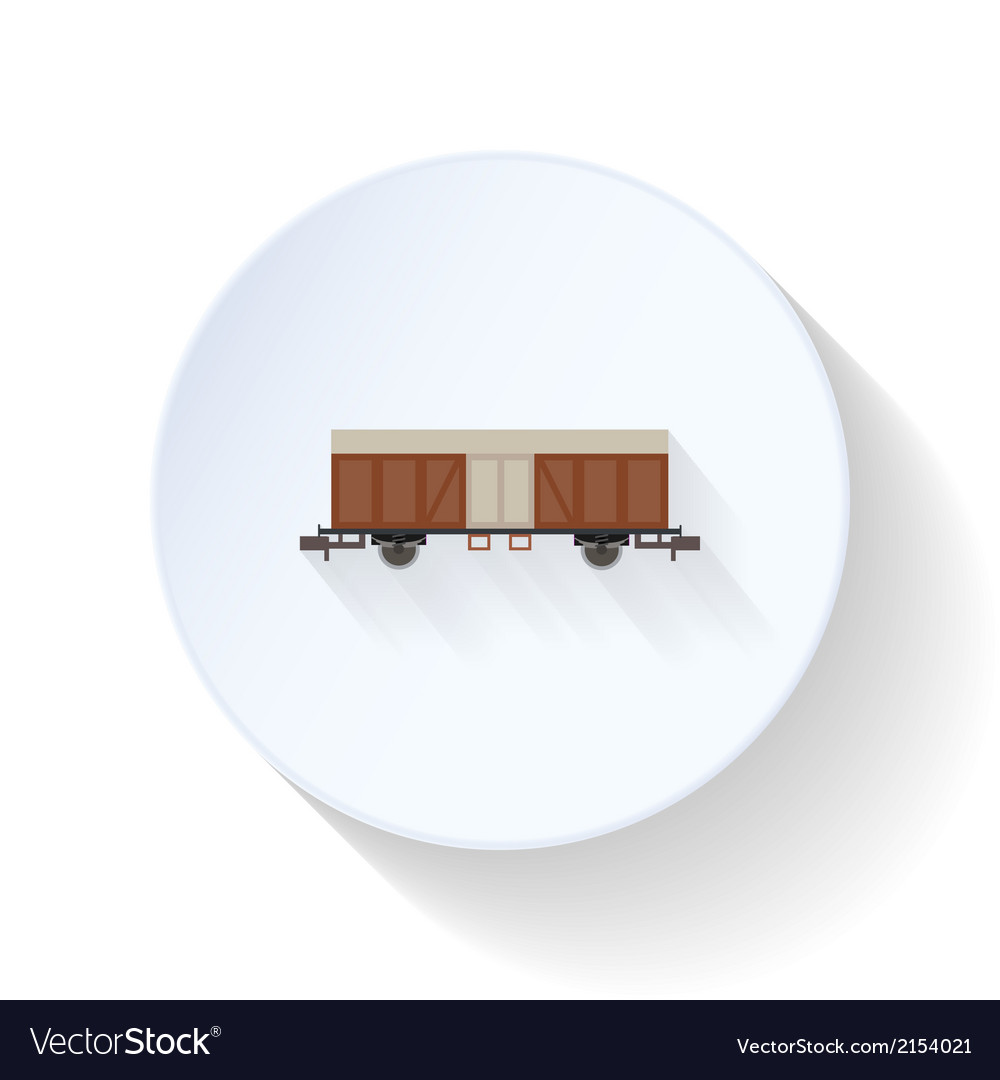 Boxcar flat icon Royalty Free Vector Image - VectorStock