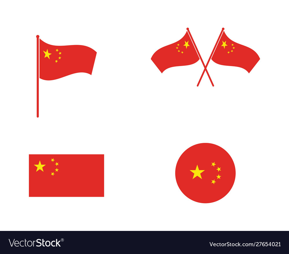 Chinese flag design Royalty Free Vector Image - VectorStock