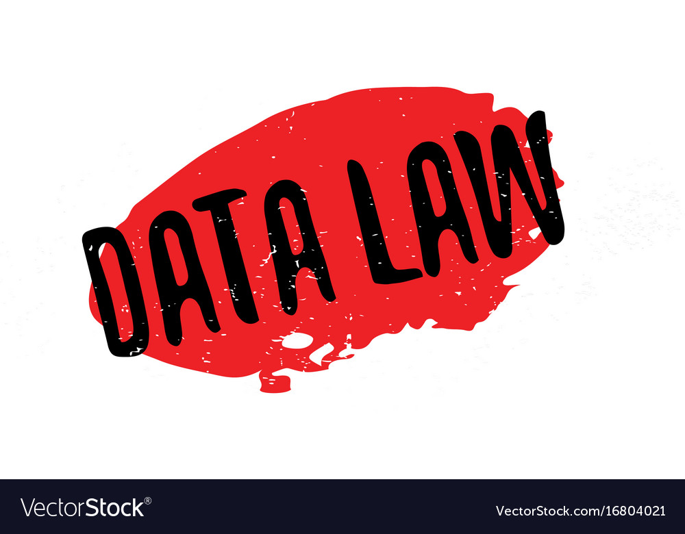 Data law rubber stamp Royalty Free Vector Image