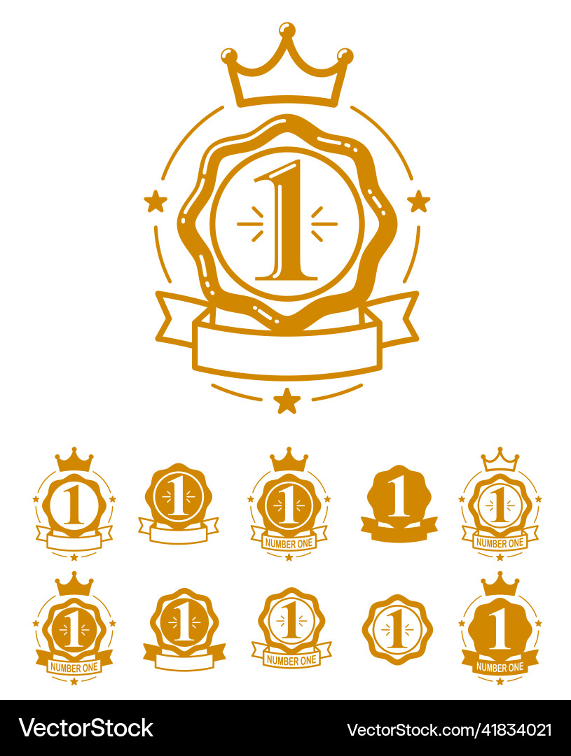 First place number one business success Royalty Free Vector