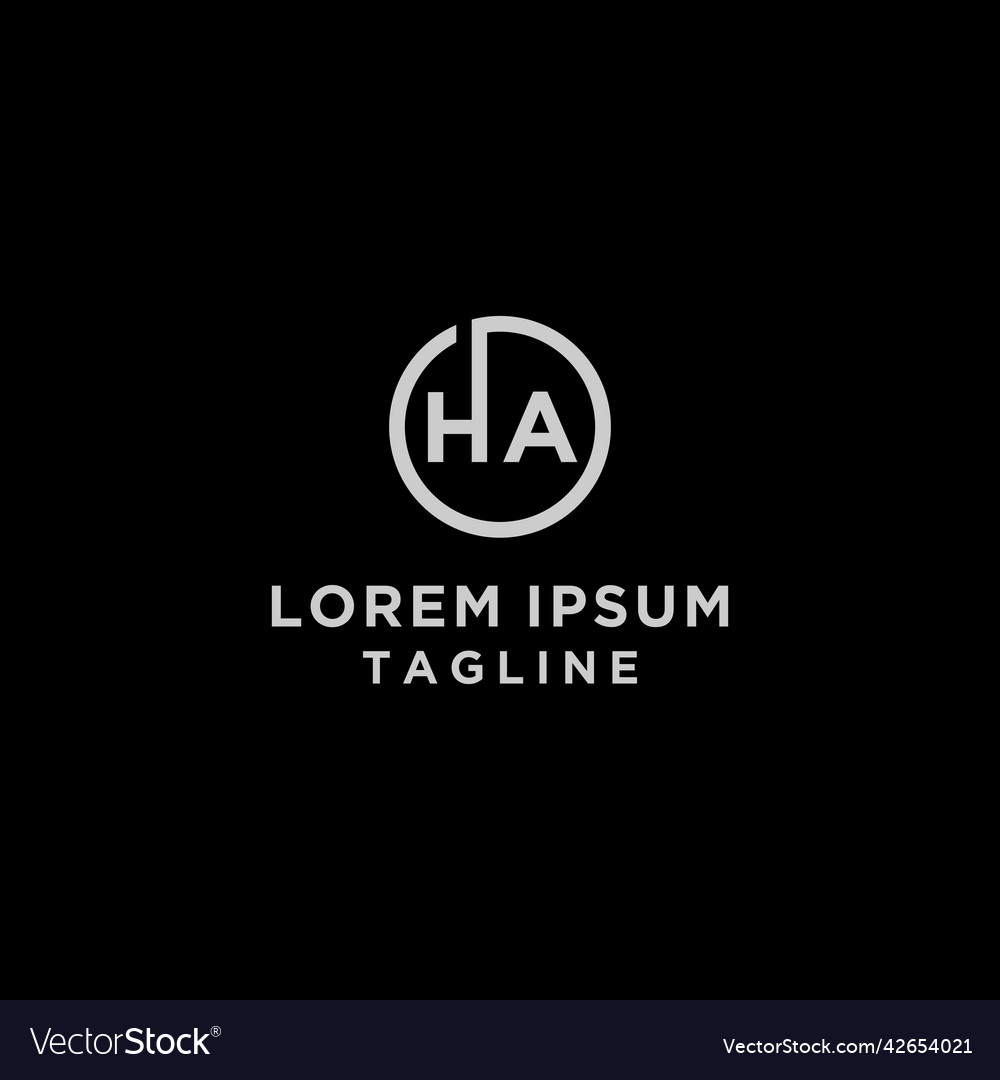 Ha circle logo Royalty Free Vector Image - VectorStock