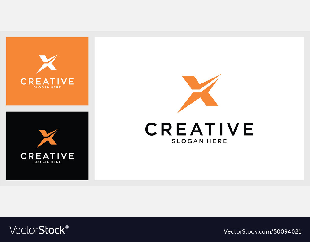 Initial letter x monogram logo design Royalty Free Vector