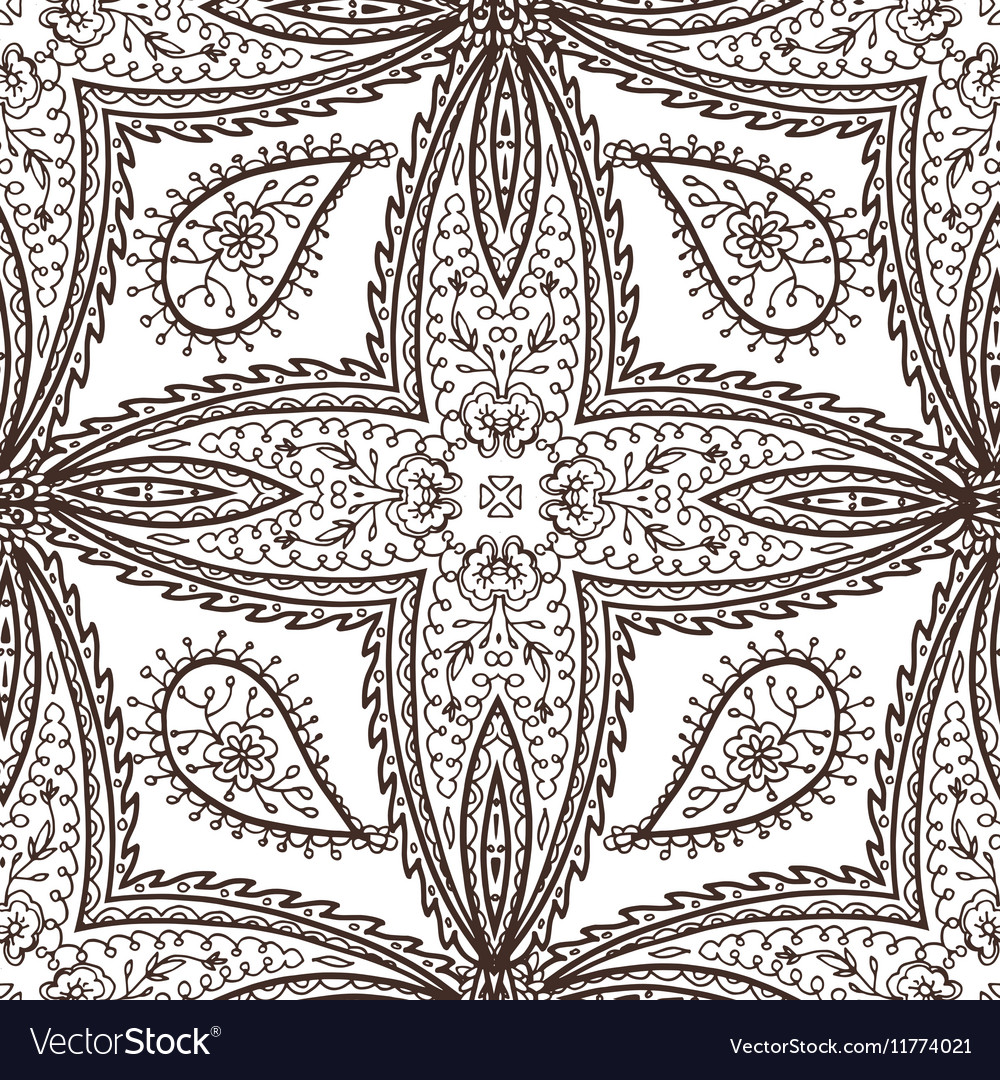 Mehendi pattern Royalty Free Vector Image - VectorStock