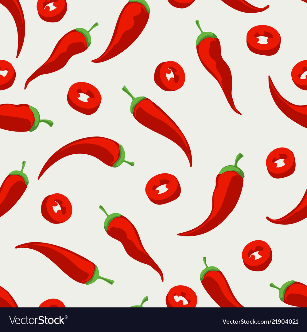 Mexican pepper food pattern Royalty Free Vector Image
